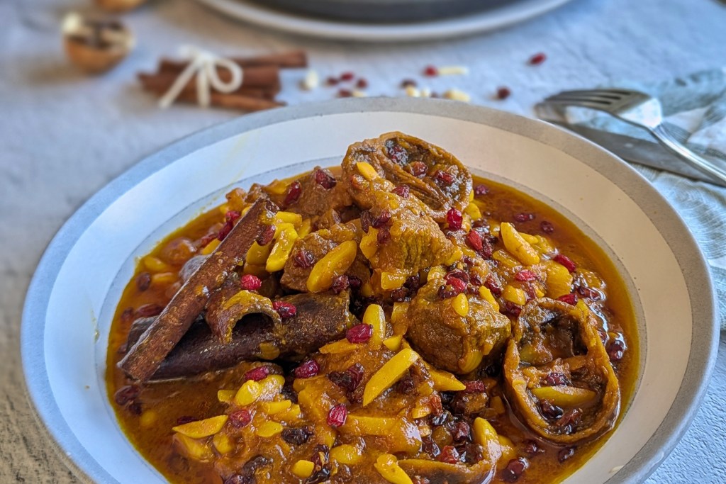 Khoresh Khalal Kermanshahi- Beef stew with barberries and almonds - The ...
